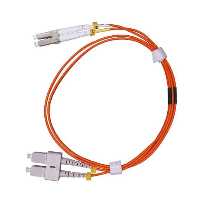 OM2 50/125 LC to SC Duplex Multimode Fiber Optic Patch Cable